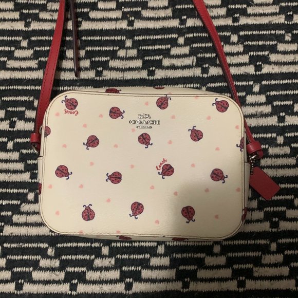 Coach | Bags | Coach Ladybug Mini Camera Bag Cross Body Purse Red And ...